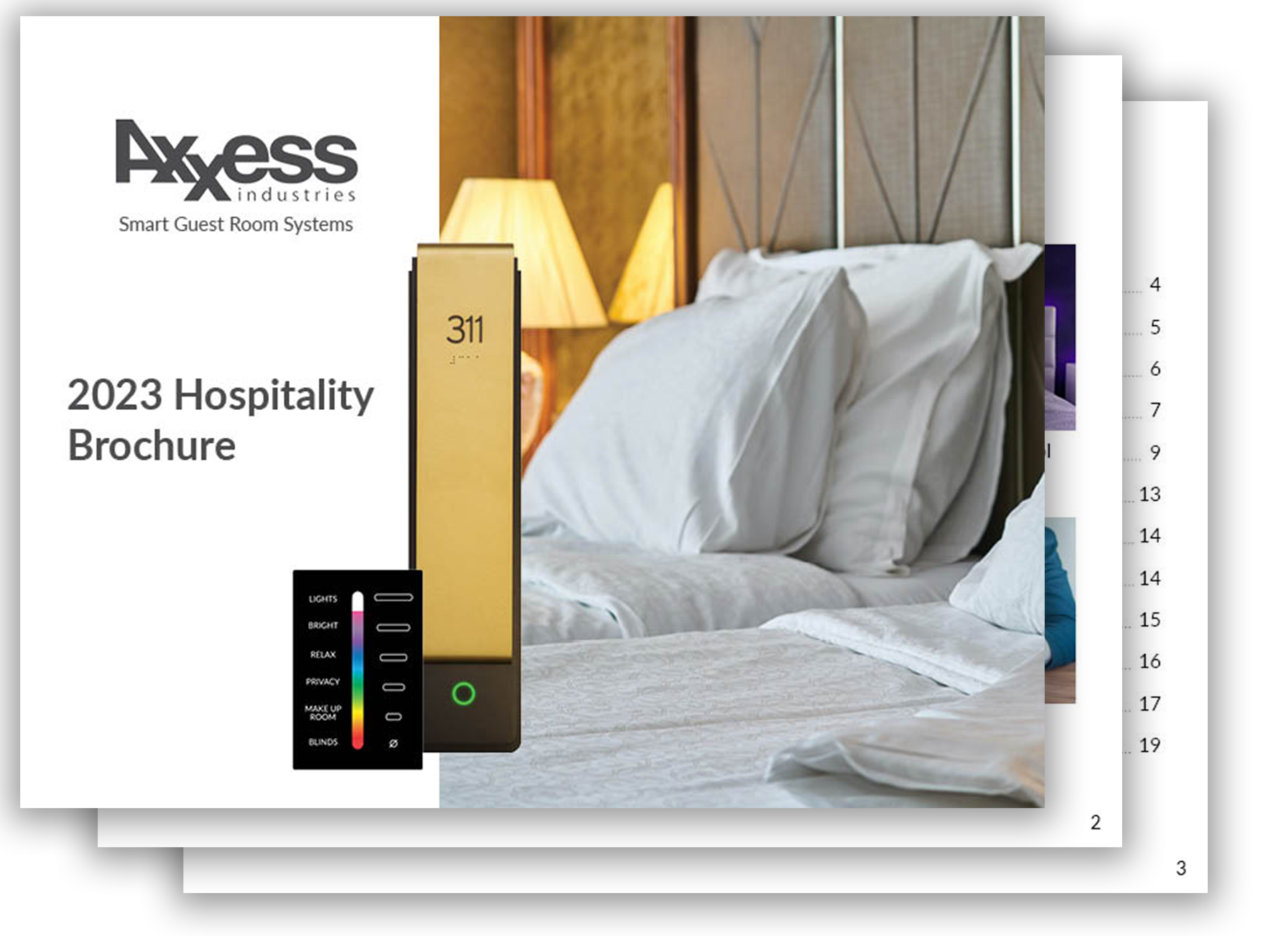 Hotel Doorbells paired with PrivacyService - Axxess Industries Inc.